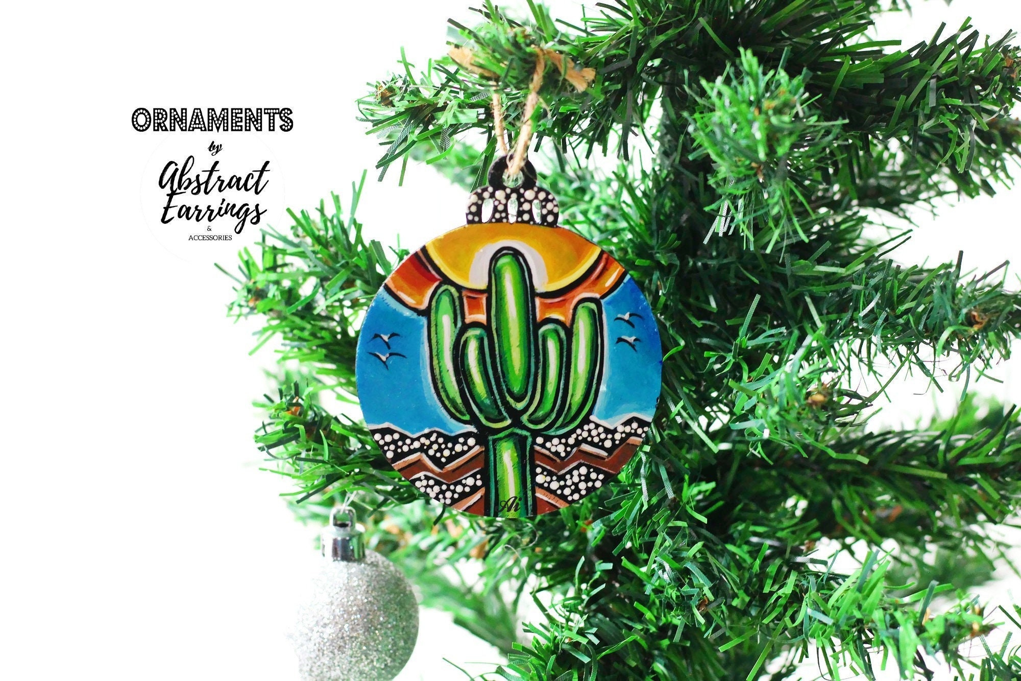 Saguaro Cactus Art Ornament Desert Cactus Ornament Unique Cactus Tree ...