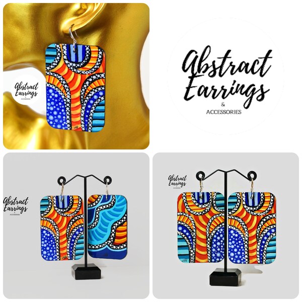Abstract Earrings - Etsy