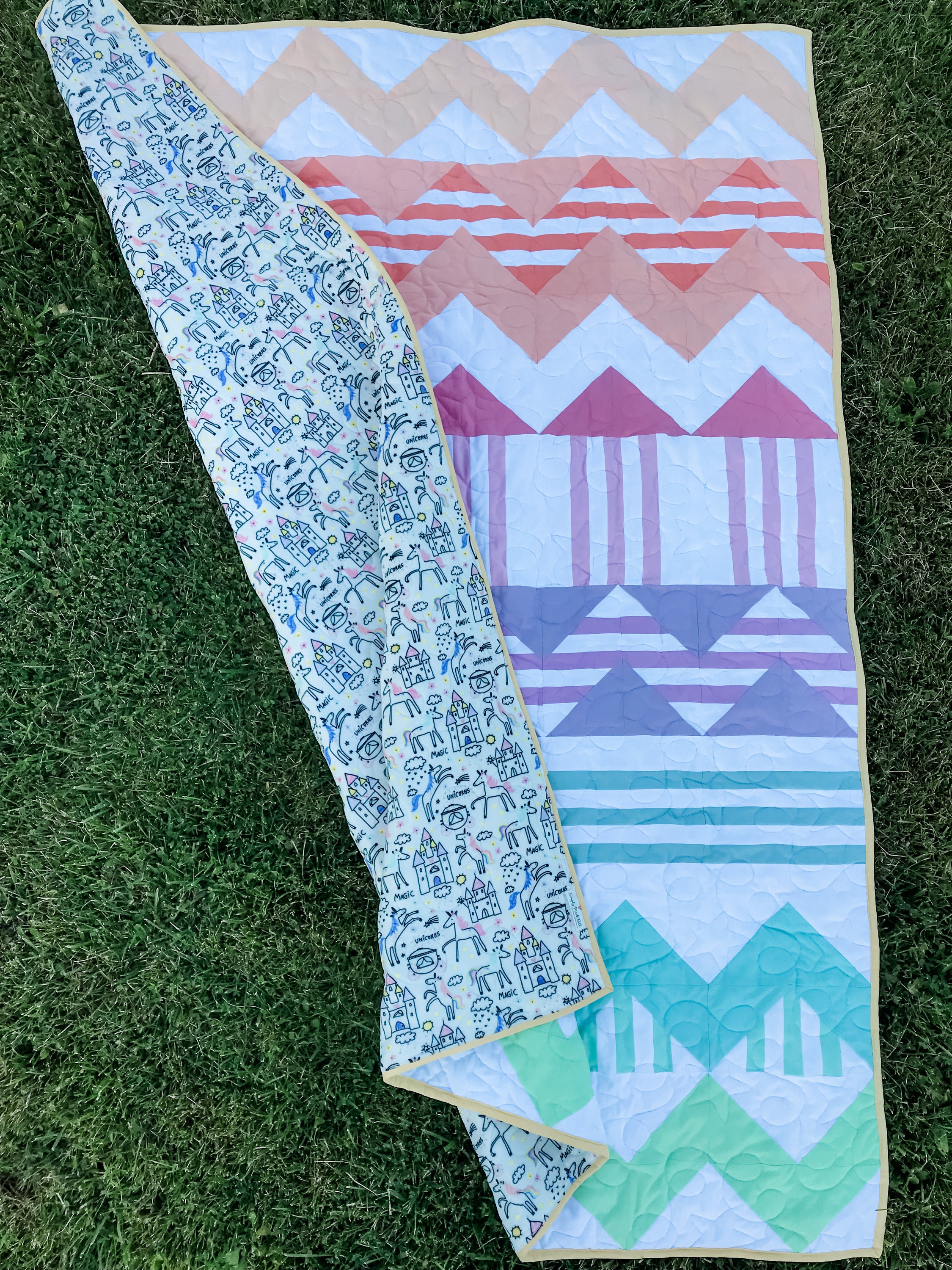 PRINT Boho Rows Quilt Pattern | Etsy
