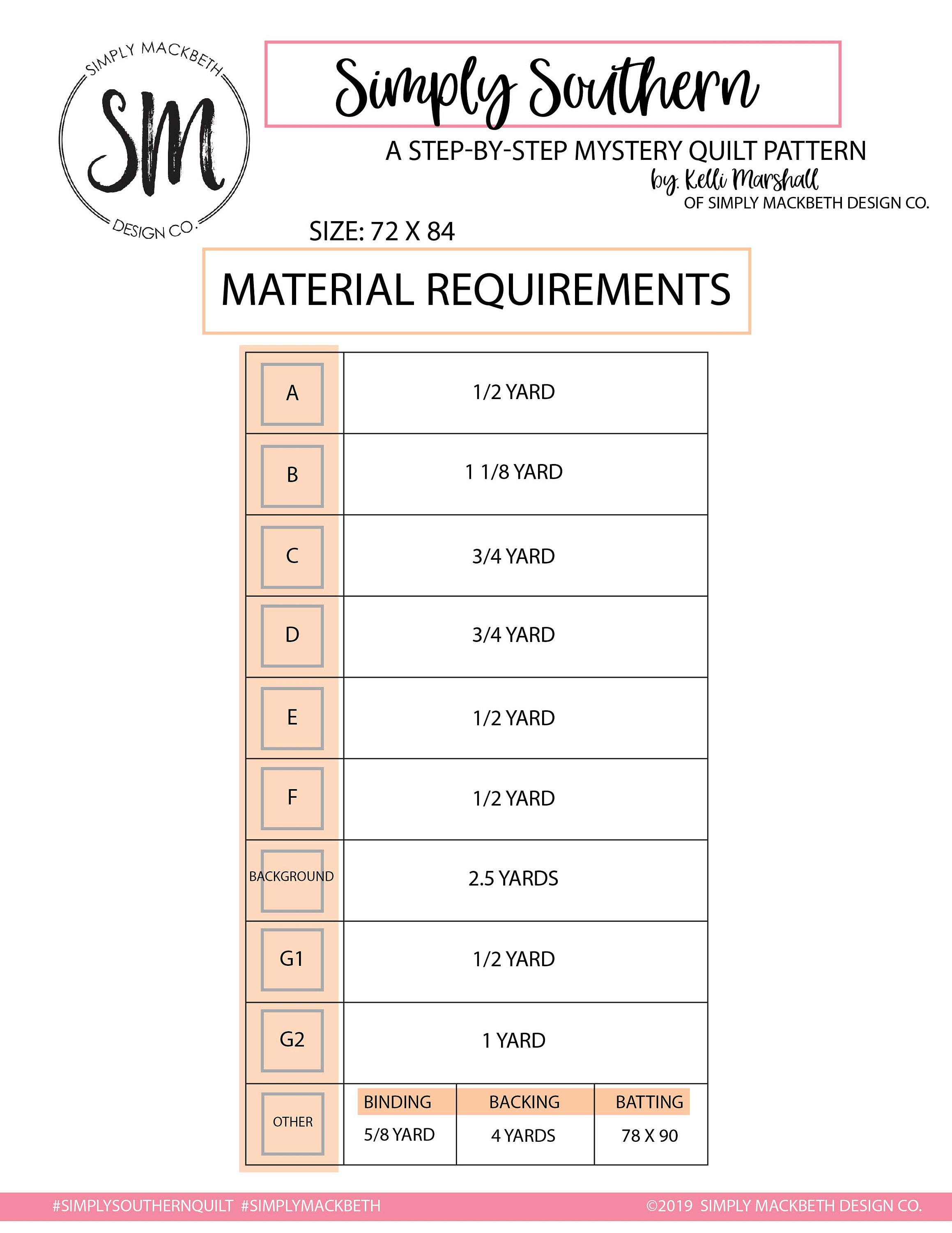 Simply Southern Quilt Pattern PDF | Etsy