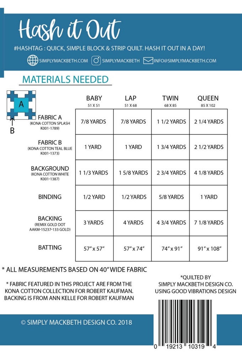 Hash It Out Quilt Pattern PDF | Etsy