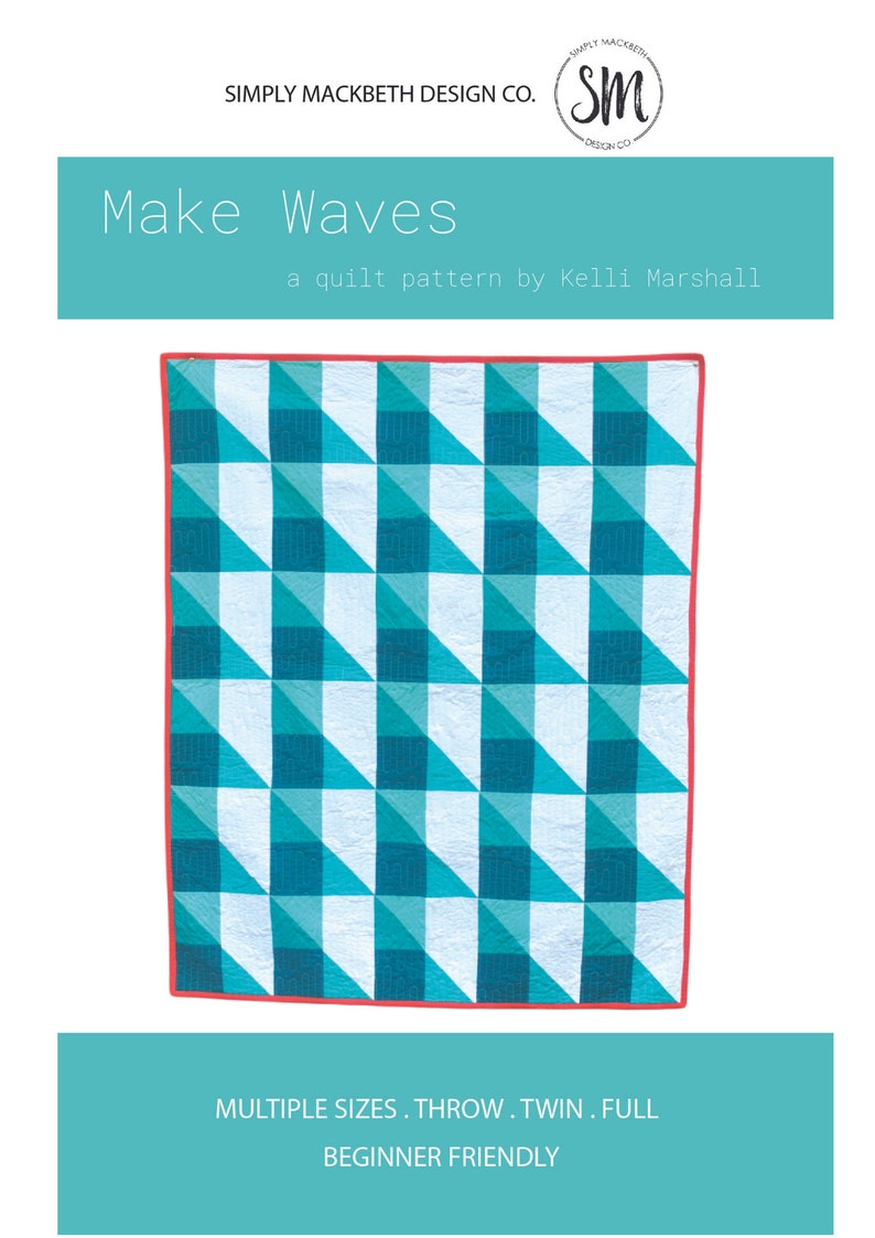 Make Waves Quilt Pattern Pdf Etsy