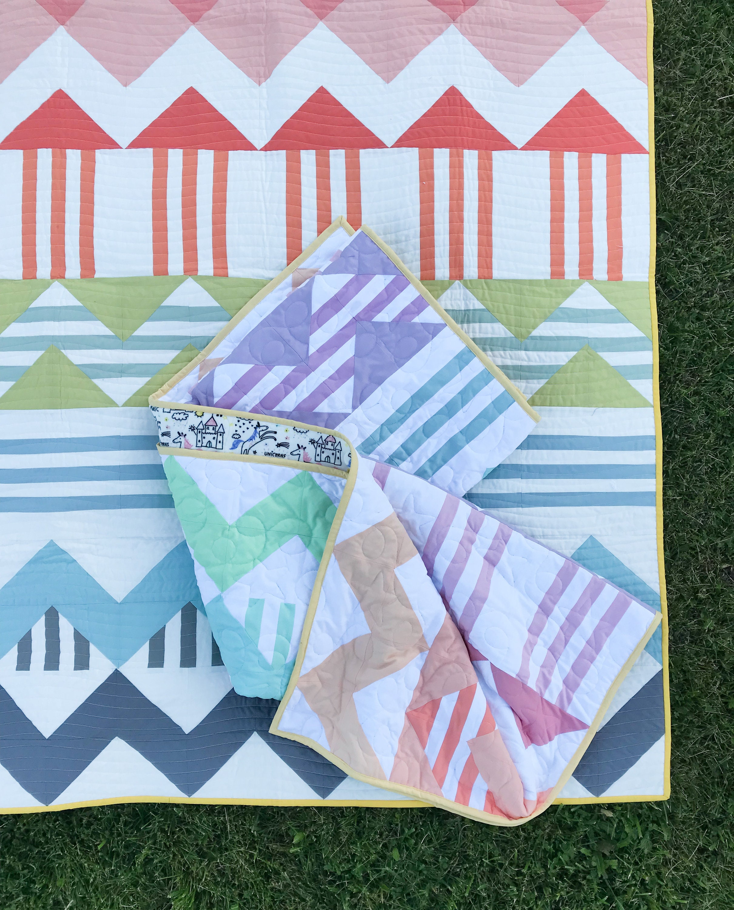 PRINT Boho Rows Quilt Pattern | Etsy