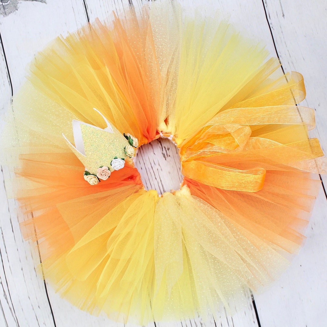 Tutu Skirt for Kids Orange & Yellow Ombre Fire Costume Sunshine Party ...