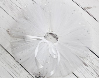White Sparkly Tutu, White Sequin Tutu, White Sparkle Tutu - Etsy