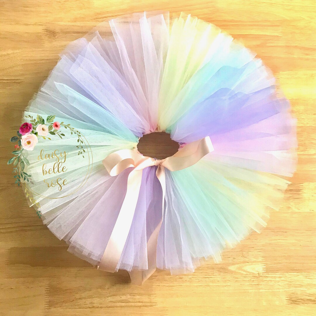 Unicorn Tutu, Pastel Rainbow Tutu, Bright Tutu, Rainbow Tutu, Baby ...