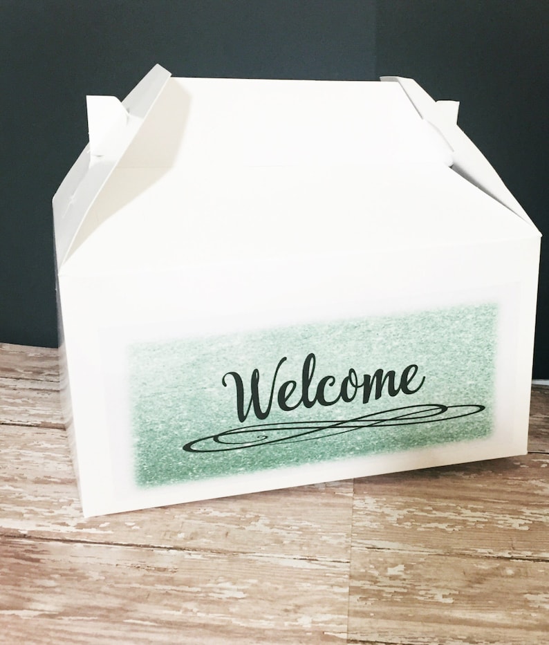 10 Personalized Welcome Boxes Gable Boxes Out of Town | Etsy