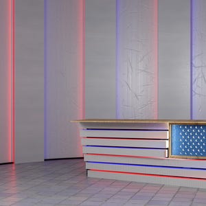 4K American Studio Backdrop With LED Lighting for Streaming Platforms ...