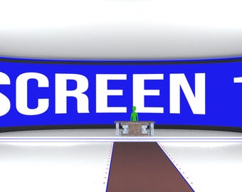 Stunning 4K Vmix Virtual Studio Set With Immersive Curved HD Screen and ...