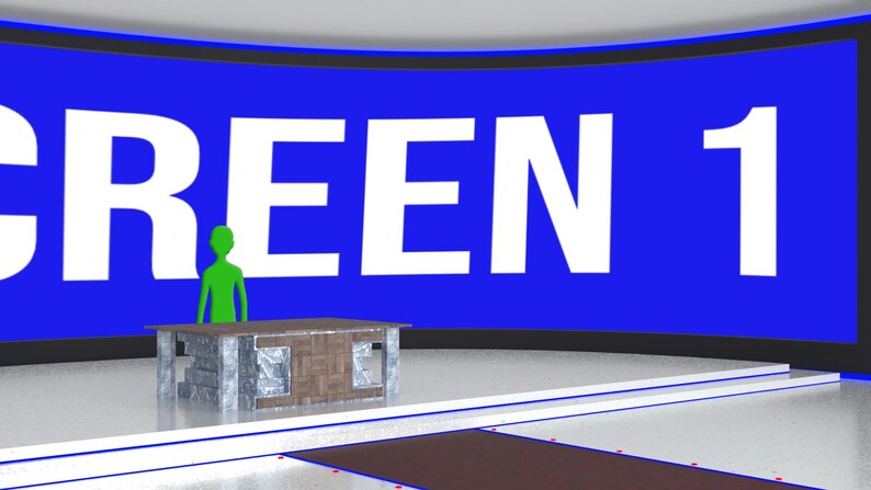 Stunning 4K Vmix Virtual Studio Set With Immersive Curved HD Screen and ...