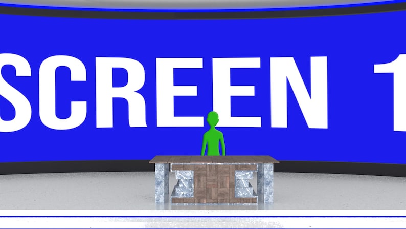 Stunning 4K Vmix Virtual Studio Set With Immersive Curved HD Screen and ...