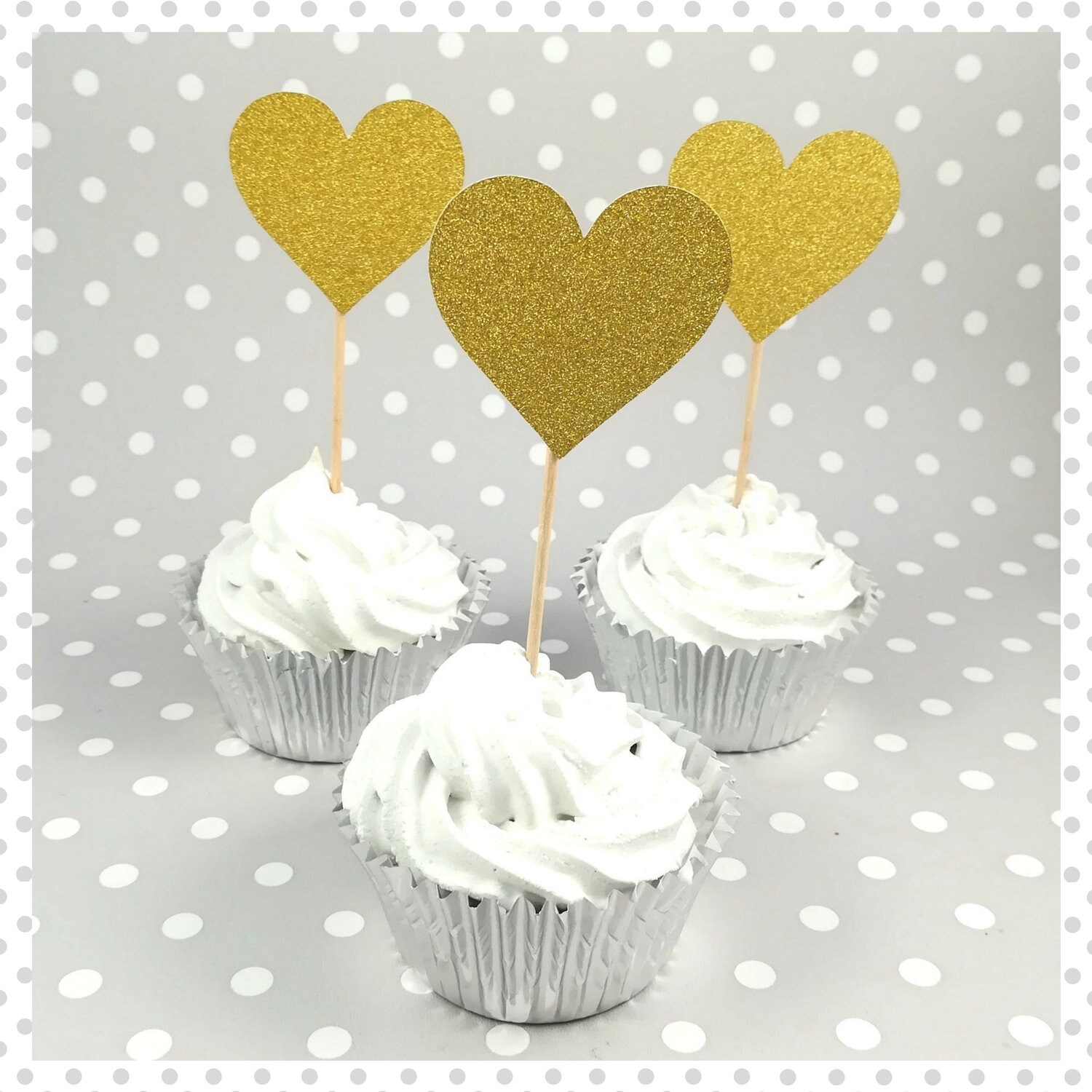 50th Wedding Anniversary Cupcake Toppers | Etsy