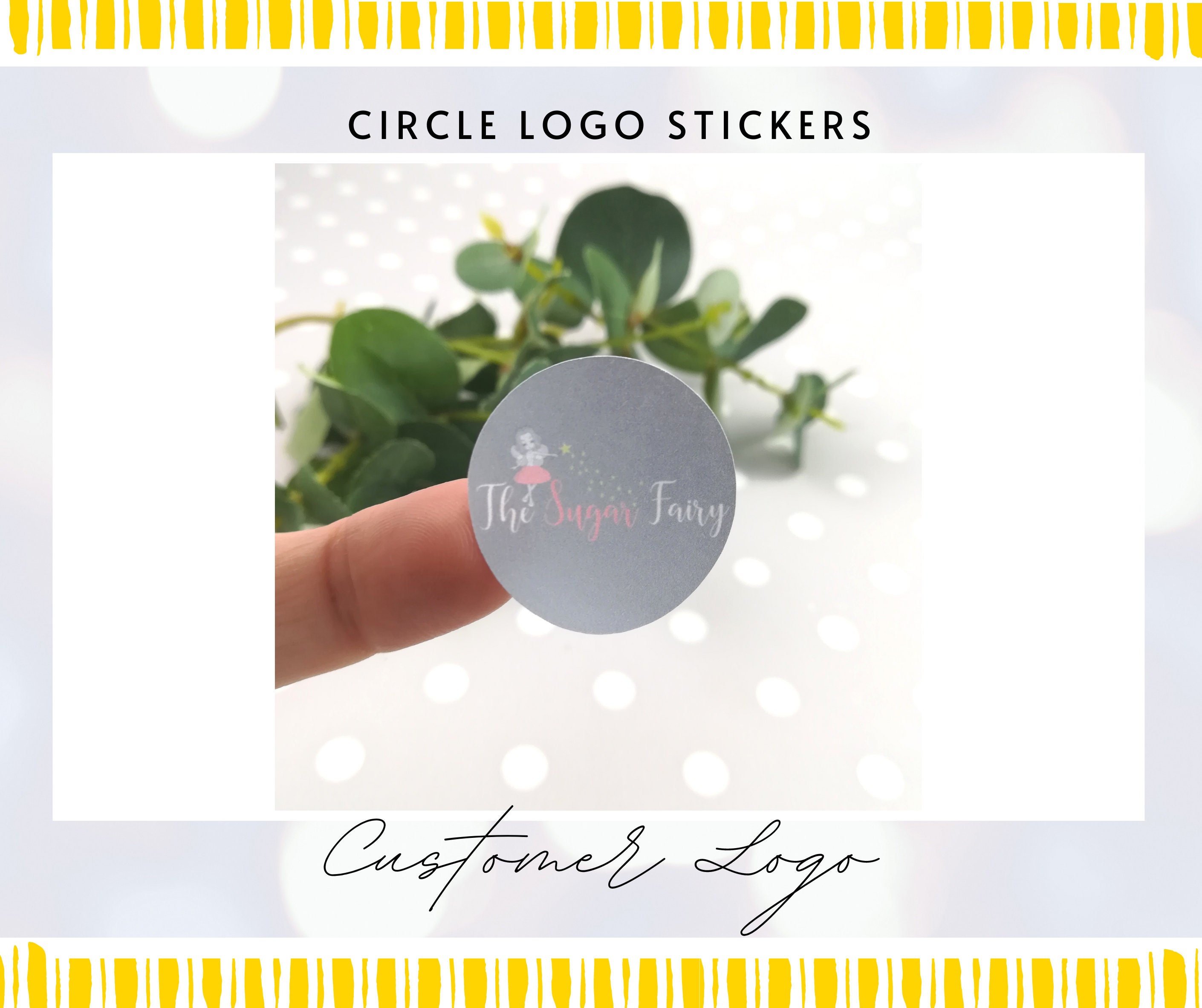 Circle Logo Stickers Any Size - Etsy UK