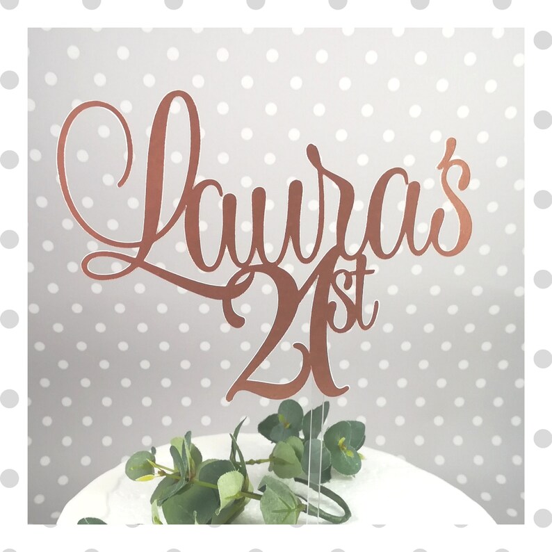 21st Birthday Cake Topper - Etsy