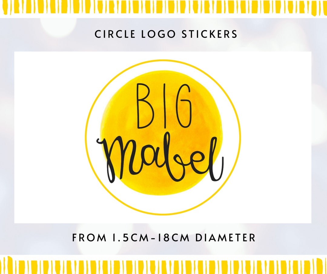 Circle Logo Stickers - Any Size - Etsy UK