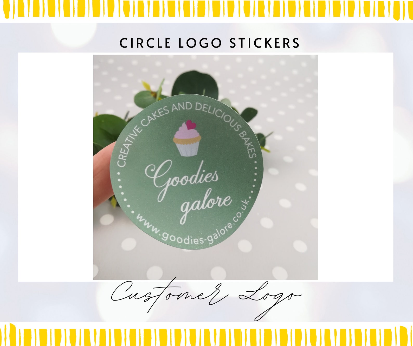 Circle Logo Stickers Any Size - Etsy UK