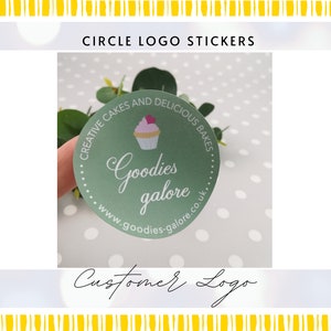 Circle Logo Stickers - Any Size - Etsy UK