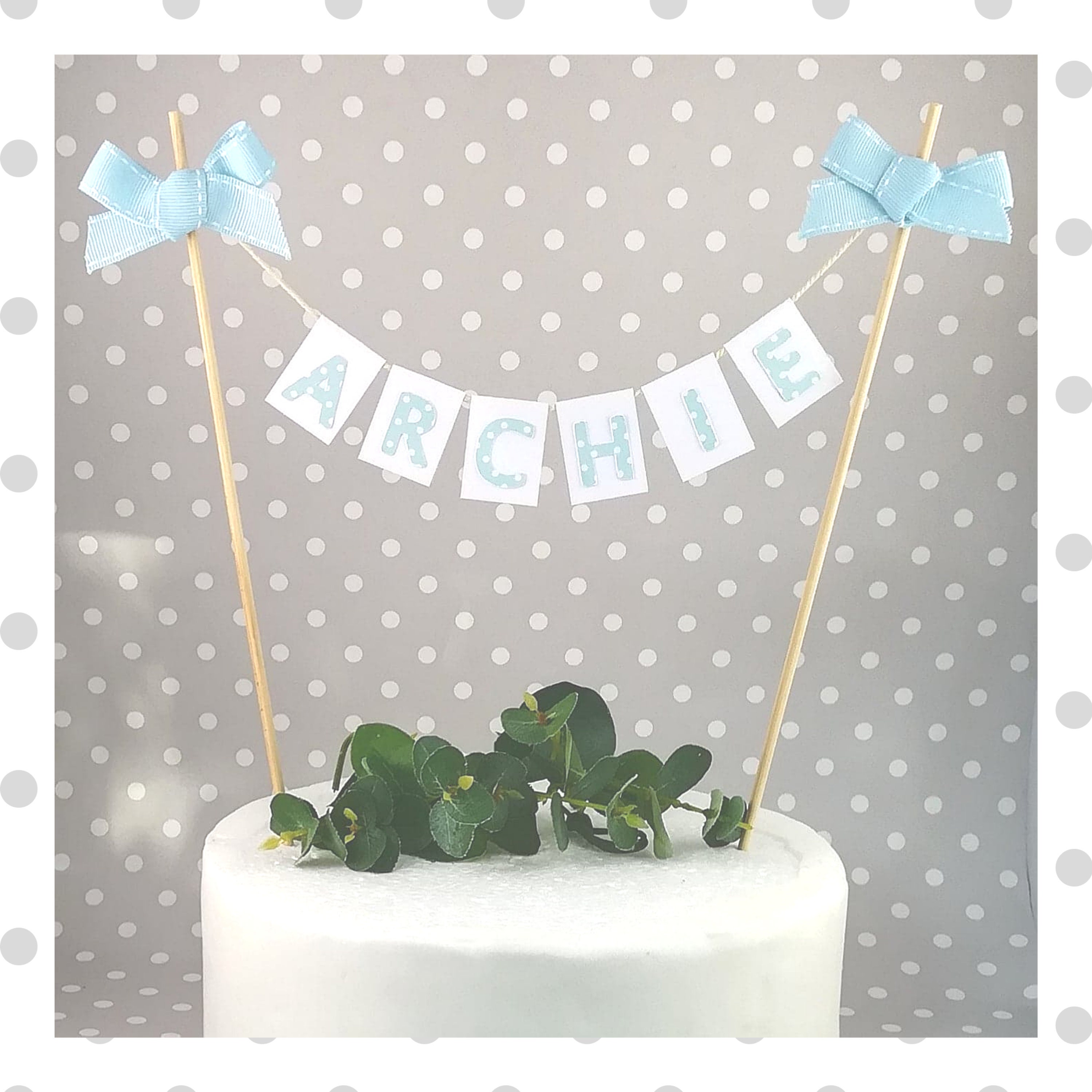 Mini Bunting Cake Topper Personalised | Etsy