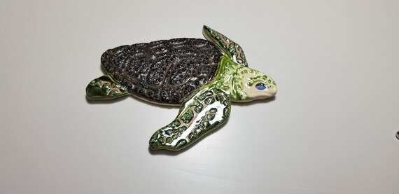 Mid Size Ceramic Sea Turtle - Etsy