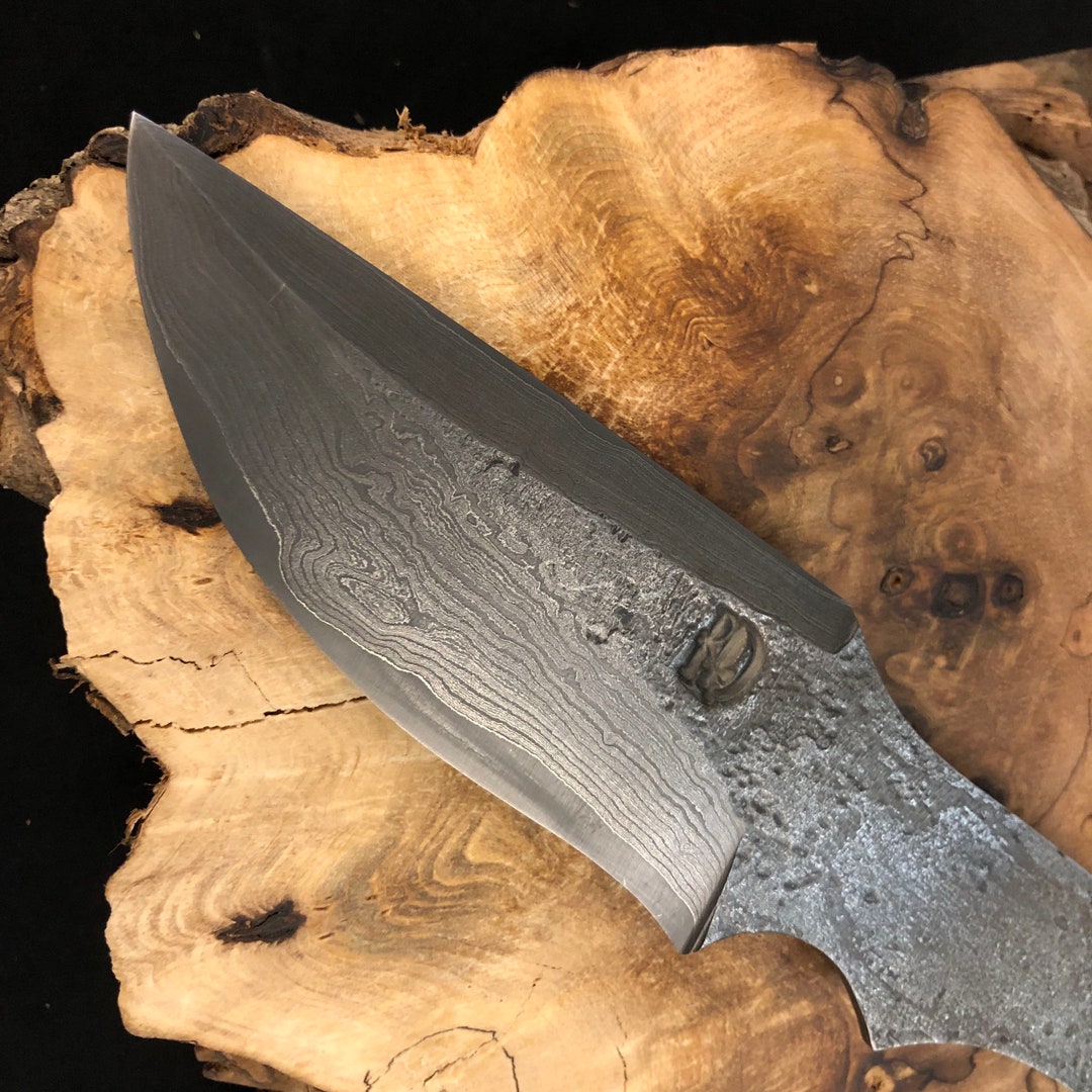 Damascus Carbon Steel Blade Blank Hand Forge for Knife - Etsy