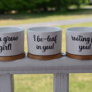 Positive Planters 3 Pack Succulent Pots, Cute Cactus Multipack Pots ...