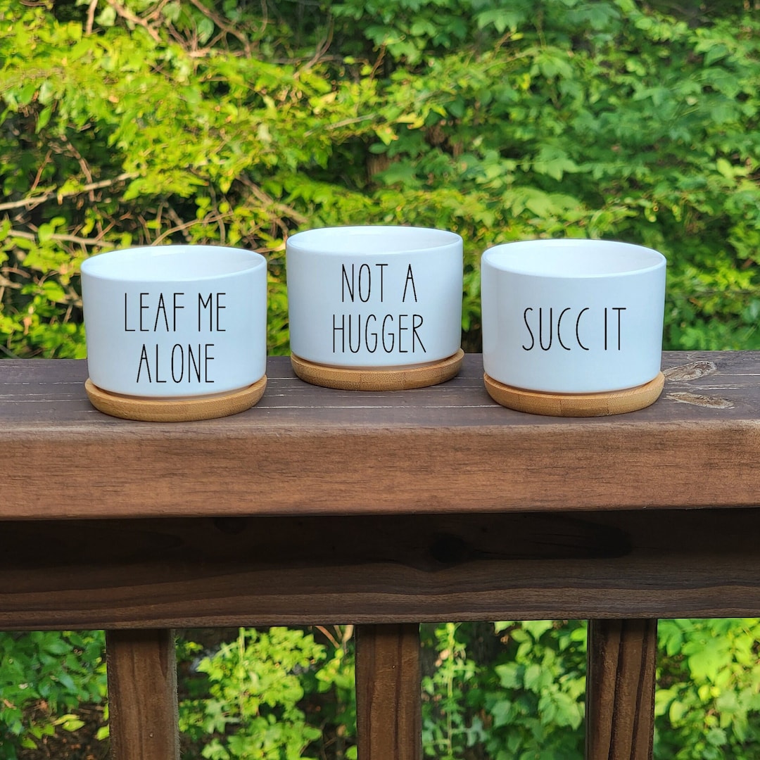 Grumpy Succulent Planters Multipack, Funny Small Plant Pots With ...