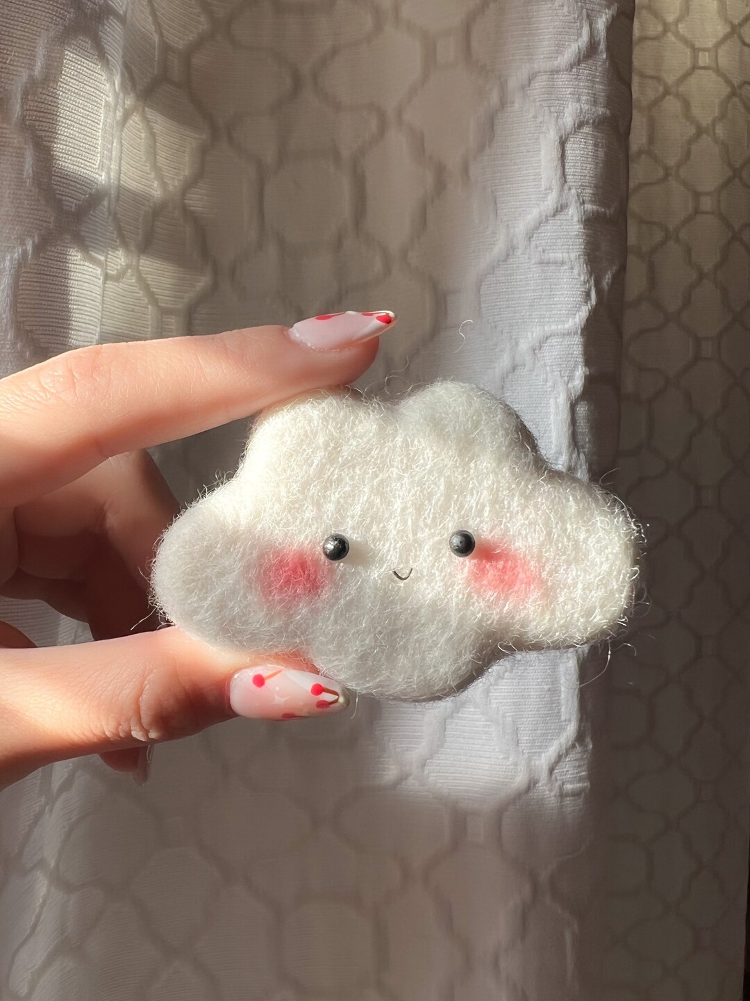 Kawaii Felted Cloud - Cloud Wool - Puffy Cloud - Miniature Cloud ...