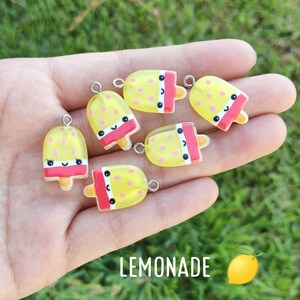 Kawaii Popsicle Charm - Cute Summer Popsicle - Smiling Face Ice Cream ...