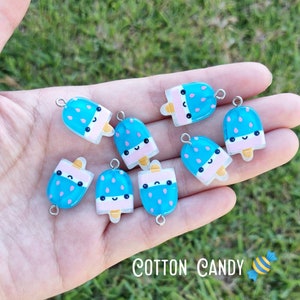 Kawaii Popsicle Charm - Cute Summer Popsicle - Smiling Face Ice Cream ...