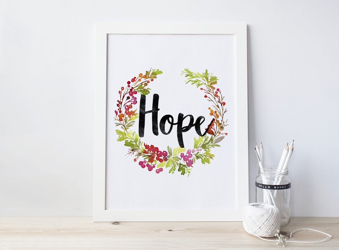 Advent Watercolor Wreath Collection - Set of 5, Printable Art ...