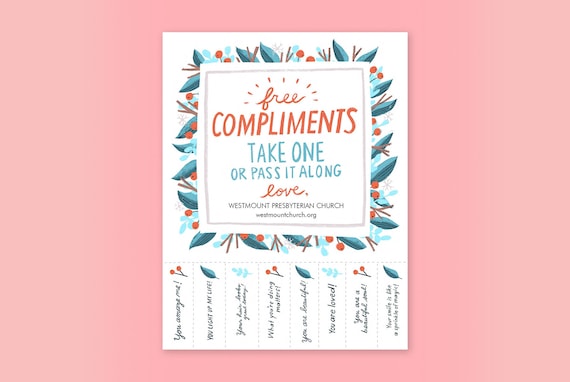 Compliments Tear-off Printable Printable for Business or - Etsy Australia