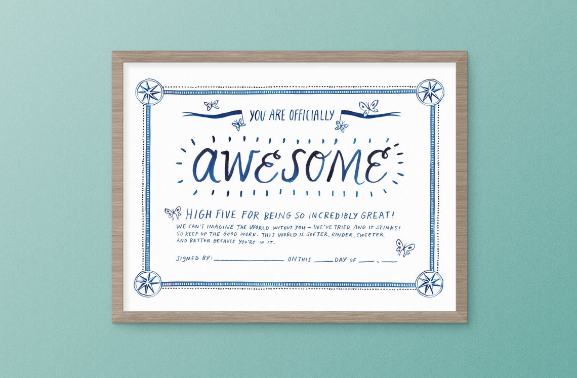 Certificate of Awesomeness Printable • Printable Certificate ...