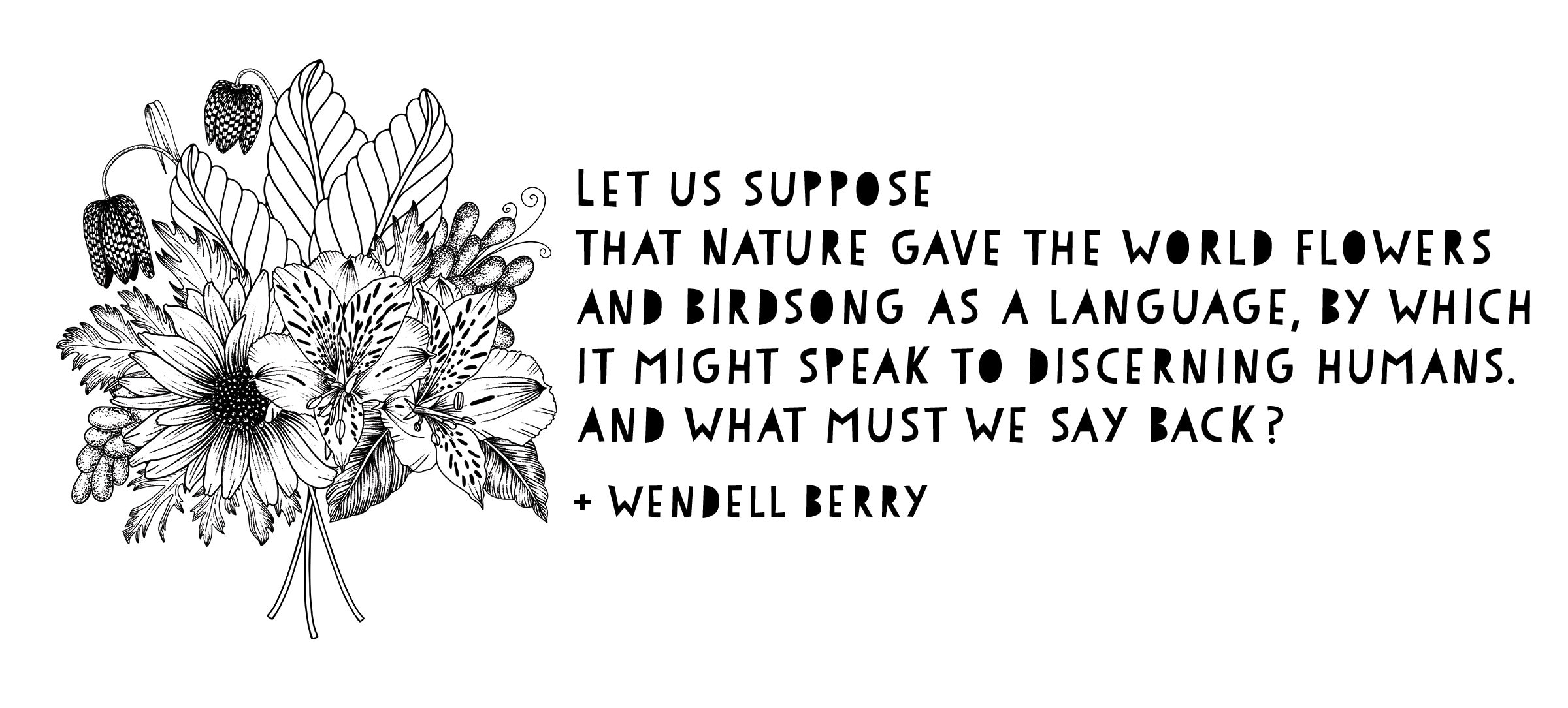 Wendell Berry Lent Poem, "nature Gave the World Flowers ..." Instant ...