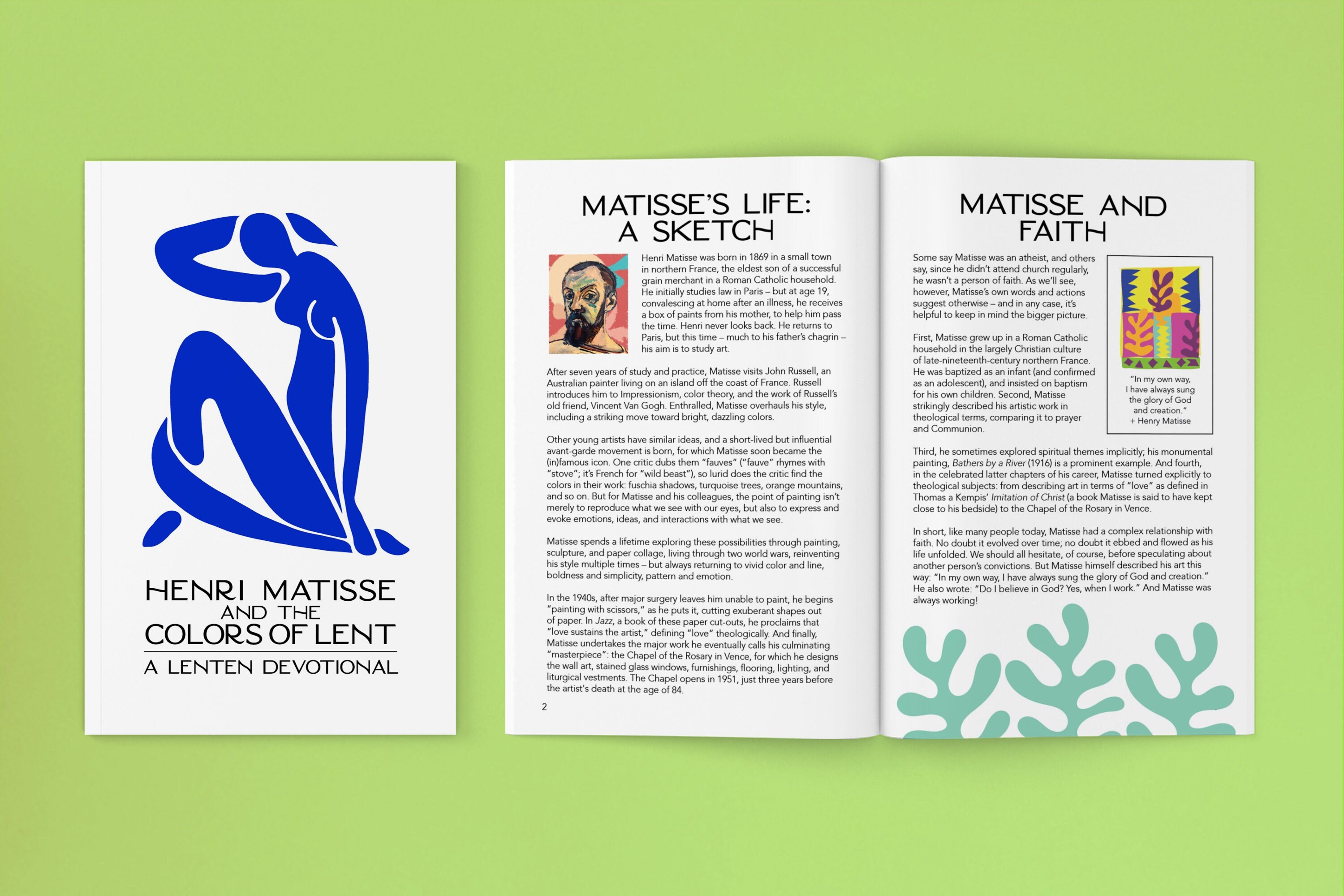 Henri Matisse and the Colors of Lent • Lenten Devotional • Printable ...