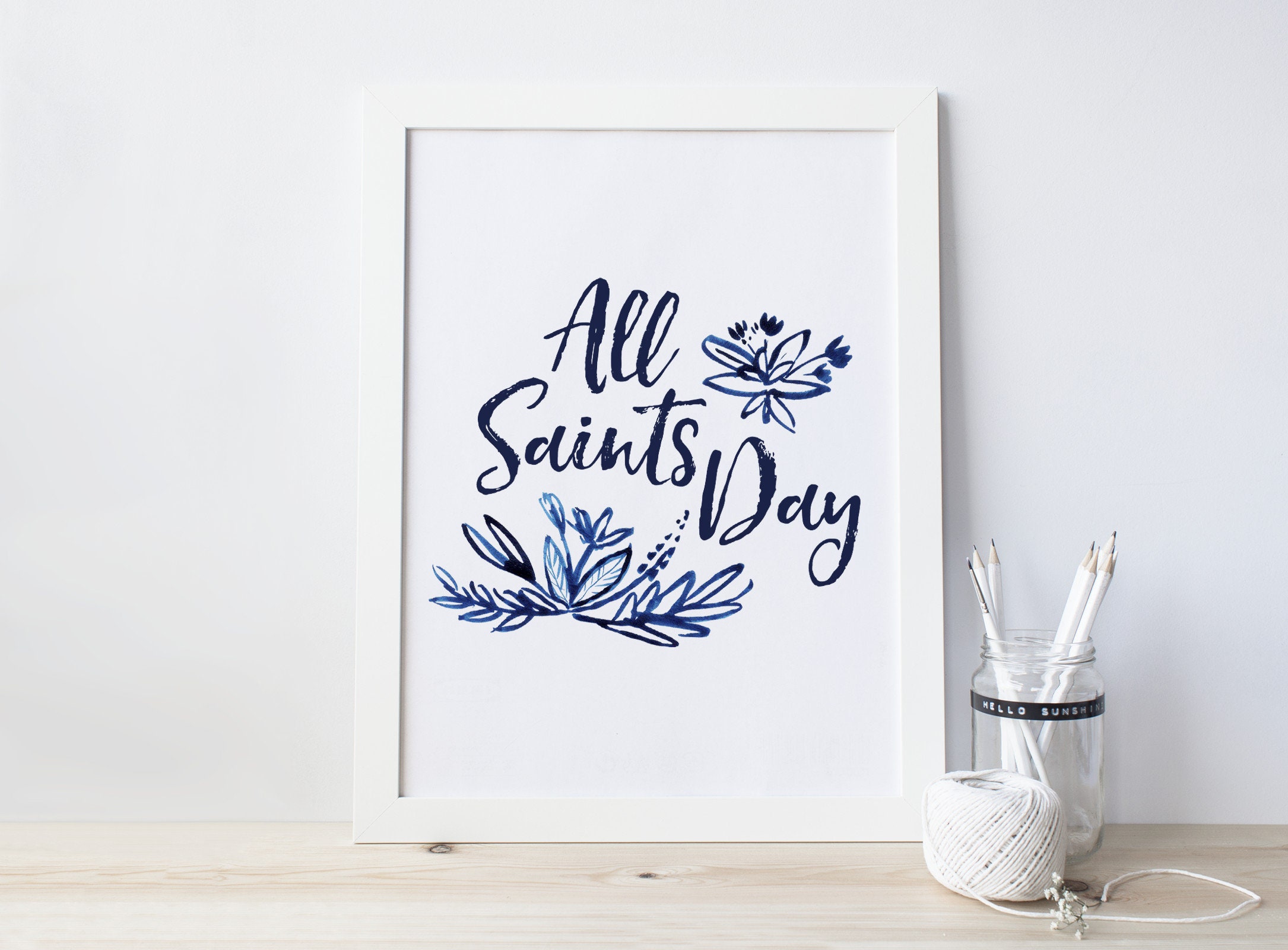 All Saints Day Printable Art, Instant Download, Christian Art ...