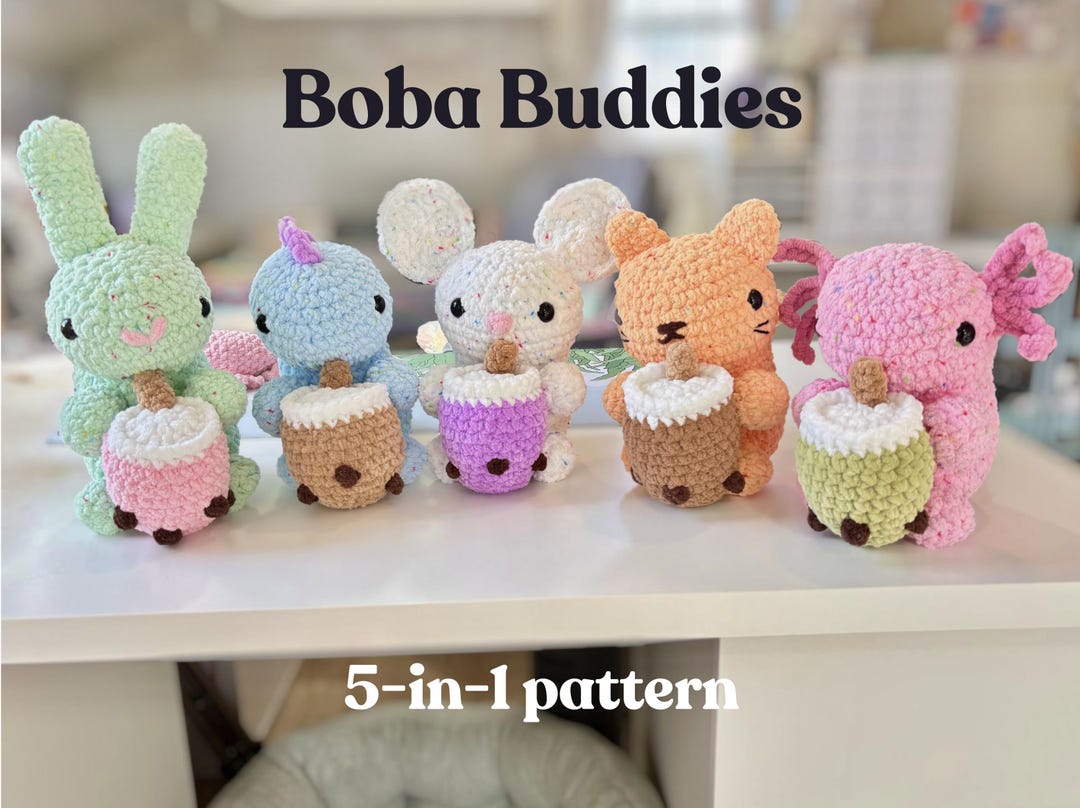 Boba Buddies! 5-in-1 Modular Amigurumi Crochet Pattern Digital Download ...