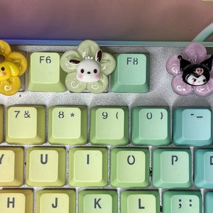 3D Sanrio Flower Mechanical Keyboard Artisan Key Caps Cinnamaroll ...