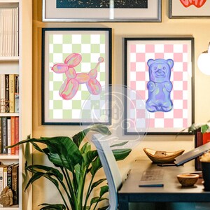 DIGITAL DOWNLOAD Balloon Dog Poster Pastel Home Decor - Etsy