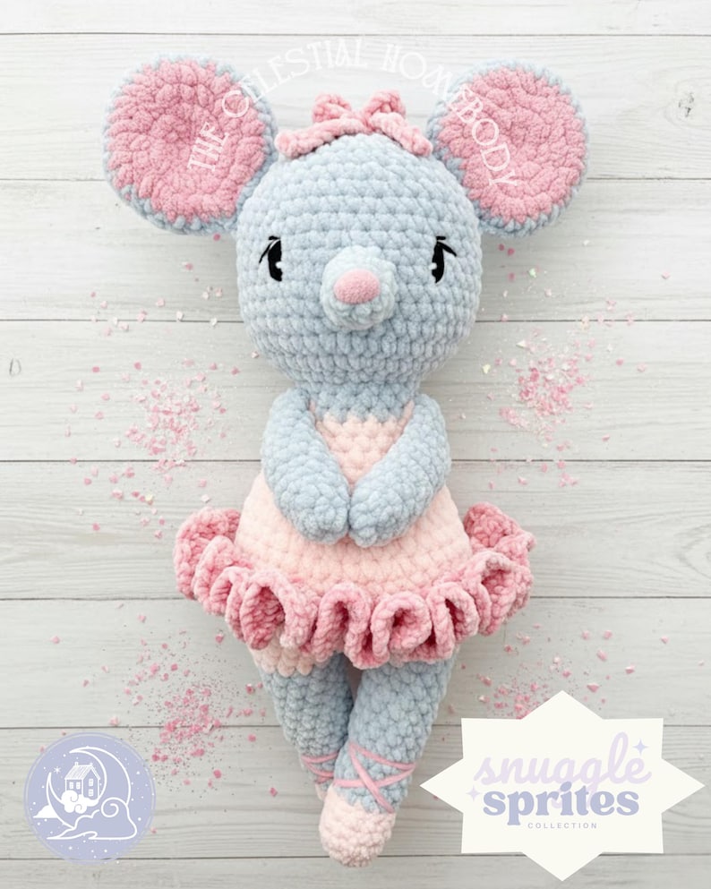 Maizey the Mouse Ballerina Crochet Amigurumi Pattern DIGITAL DOWNLOAD ...