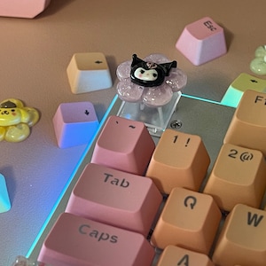 3D Sanrio Flower Mechanical Keyboard Artisan Key Caps Cinnamaroll ...