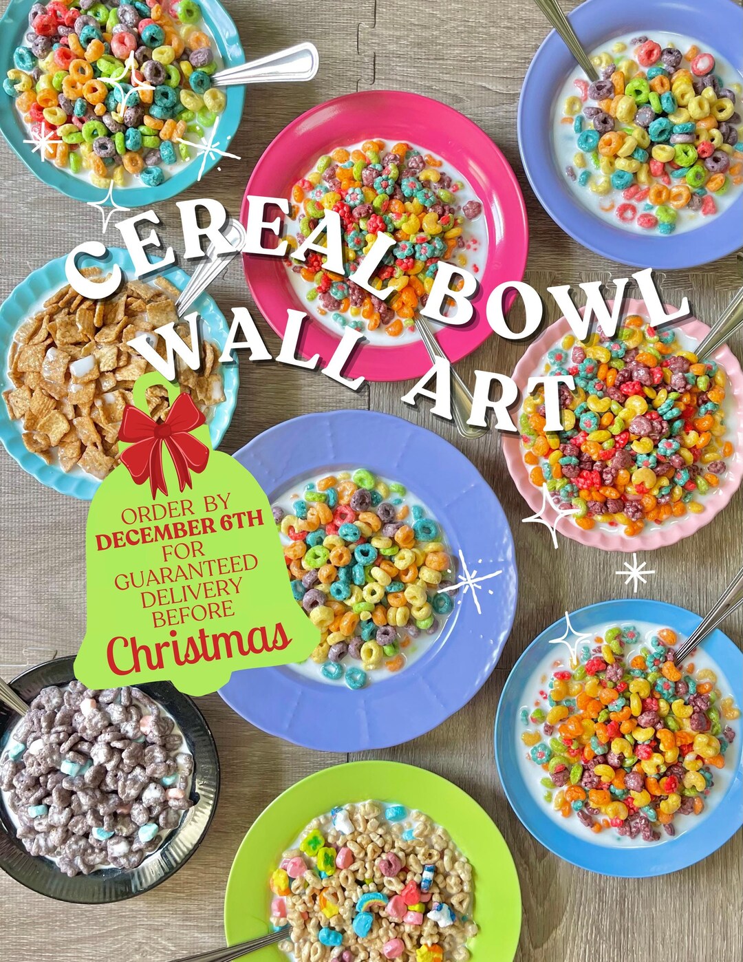 Hanging Faux Food Cereal Wall Art Decor Bespoke Lucky Charms Fruit ...