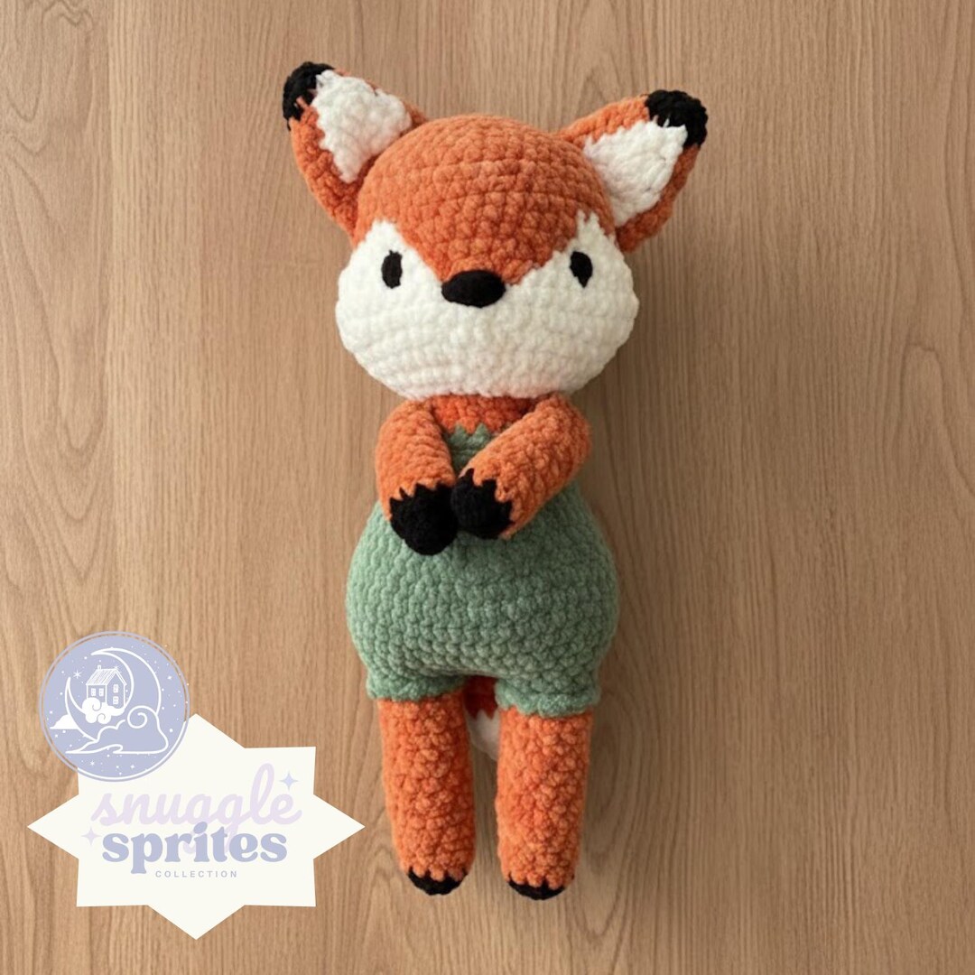Finnegan the Fox Low-sew Crochet Amigurumi Pattern DIGITAL DOWNLOAD ...