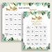 Jungle Baby Shower Bingo Cards Printable Gold Green Baby | Etsy