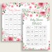 Watercolor Flowers Baby Shower Bingo Cards Printable Pink - Etsy