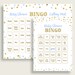 Bingo Baby Shower Bingo Confetti Baby Shower Bingo Blue Gold - Etsy