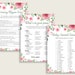 Watercolor Flowers Baby Shower Games Printable Pack, Pink Green Baby ...