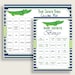Alligator Baby Shower Bingo Cards Printable, Blue Green Baby Shower Boy ...