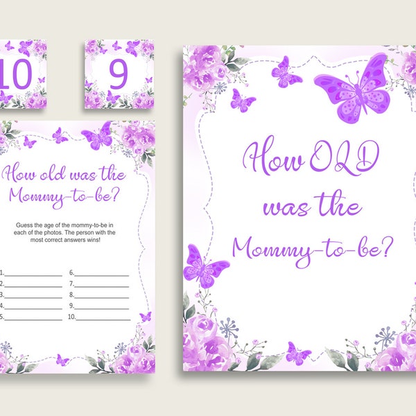 Guess the Parents Age Baby Shower Game - Etsy