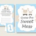 Little Lamb Guessing Game Baby Shower Boy, Blue White Guess the Sweet ...