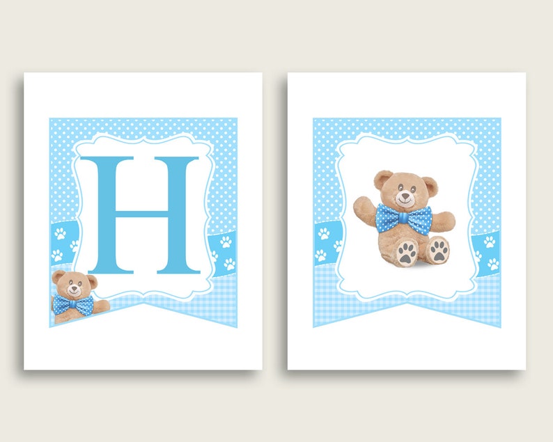 Teddy Bear Baby Shower Banner All Letters, Birthday Party Banner ...